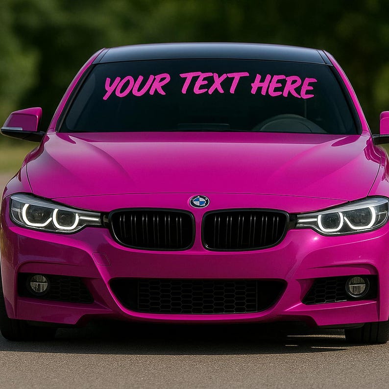 Custom Windshield Banner Decal: Personalized Vinyl Lettering for Car or ...