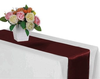 Burgundy Table Runner - Etsy