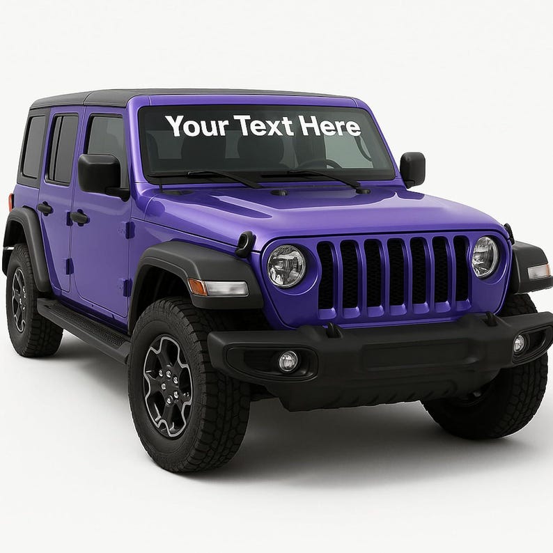 Custom Windshield Banner Decal: Personalized Vinyl Lettering for Car or ...