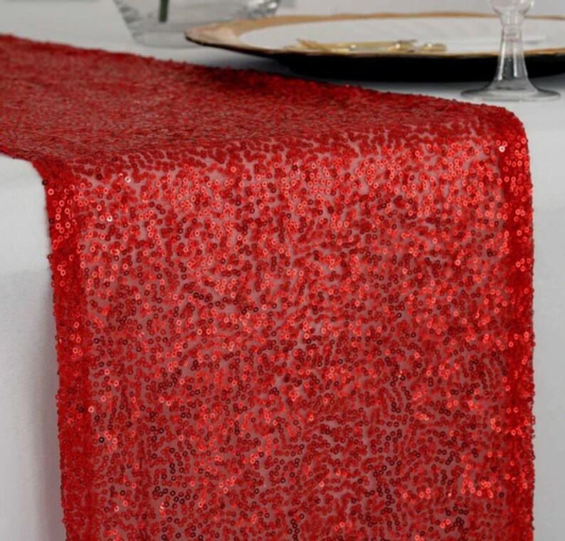Silver Sequin Runner | Etsy