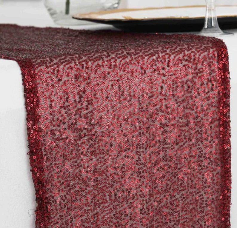 Silver Sequin Runner - Etsy