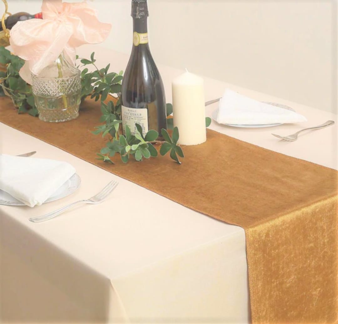 Gold Royal Velvet Runner 14x72 - Etsy
