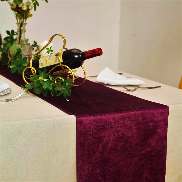 Burgundy Table Runner - Etsy