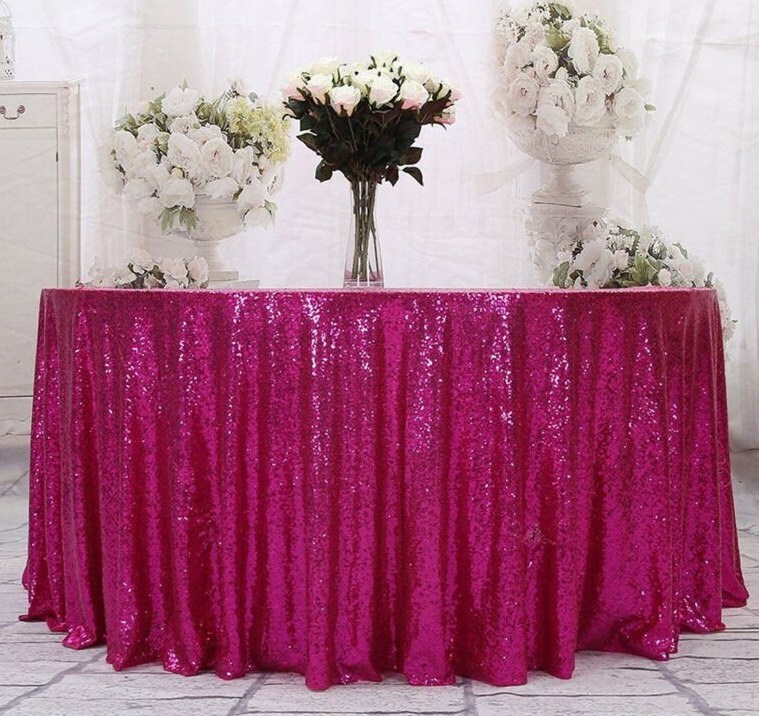 Pink Sequin Tablecloth - Etsy