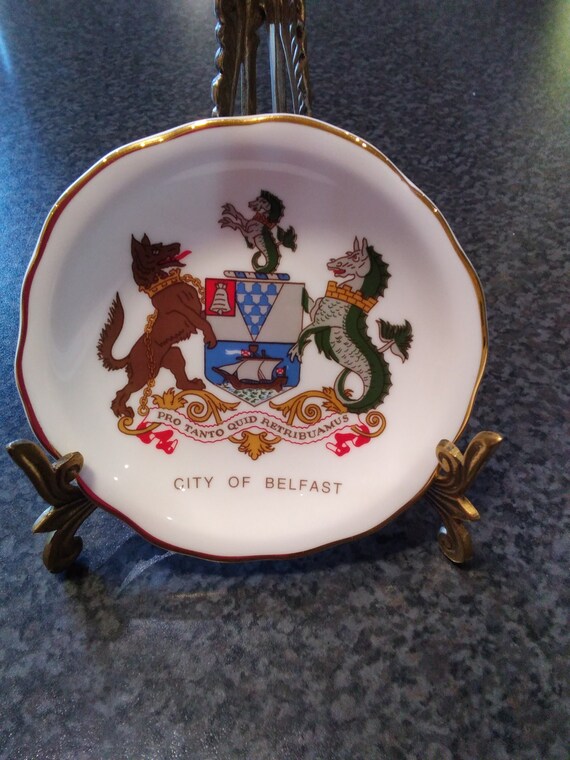 City of Belfast Coat of Arms Fine Bone China Trinket Dish. - Etsy