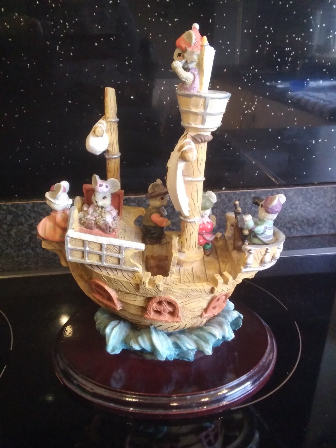Mouse Pirate Ship Resin Cast Ornament. (possibly Fitz & Floyd ...