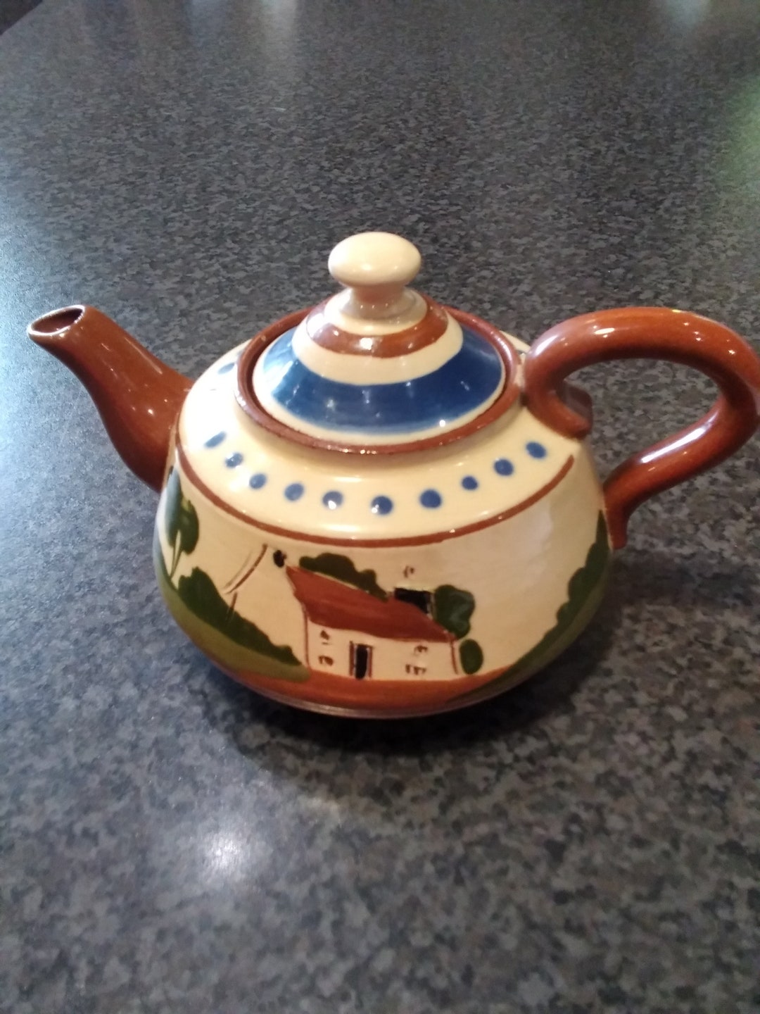Vintage Teapot Longpark Torquay Motto Ware Pottery-' Ave a Cup of Tay ...