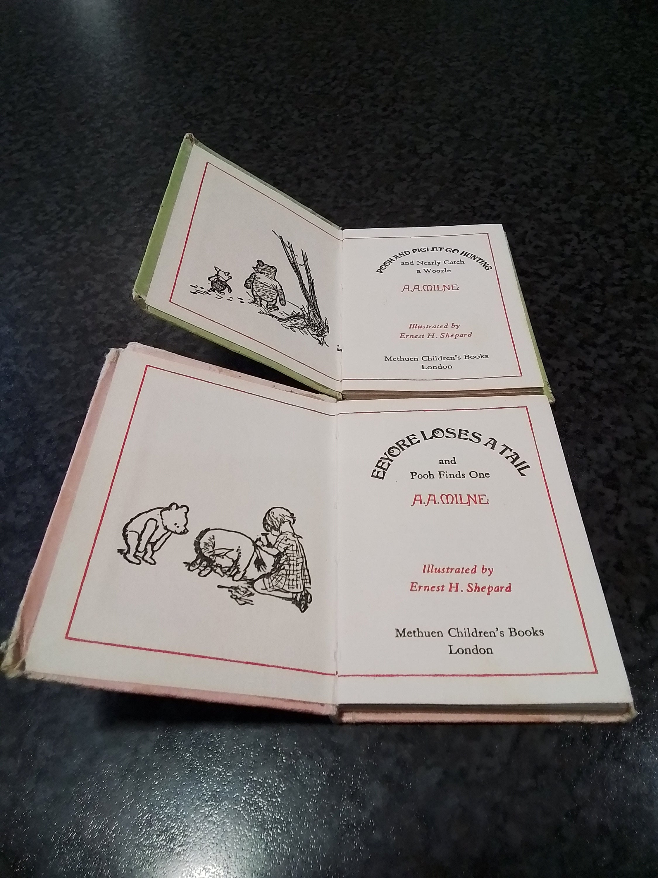 Vintage Methuen Children's Books London Minature A.A Milne Winnie the ...