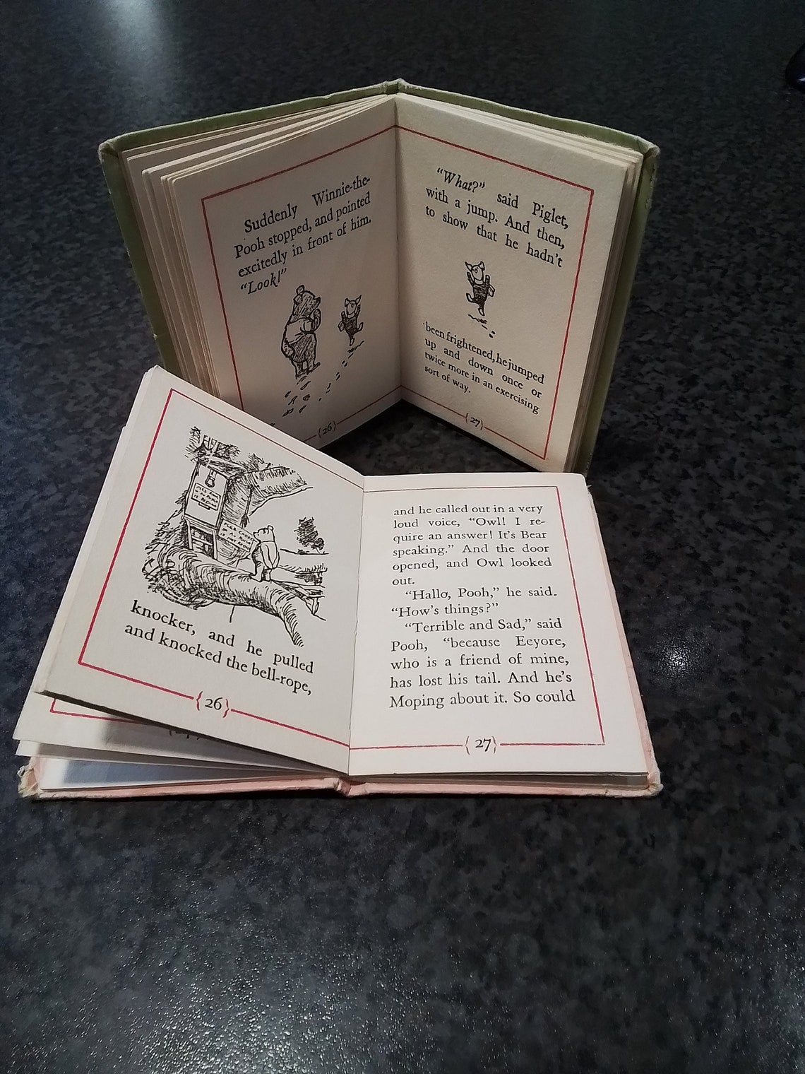 Vintage Methuen Children's Books London Minature A.A Milne Winnie the ...