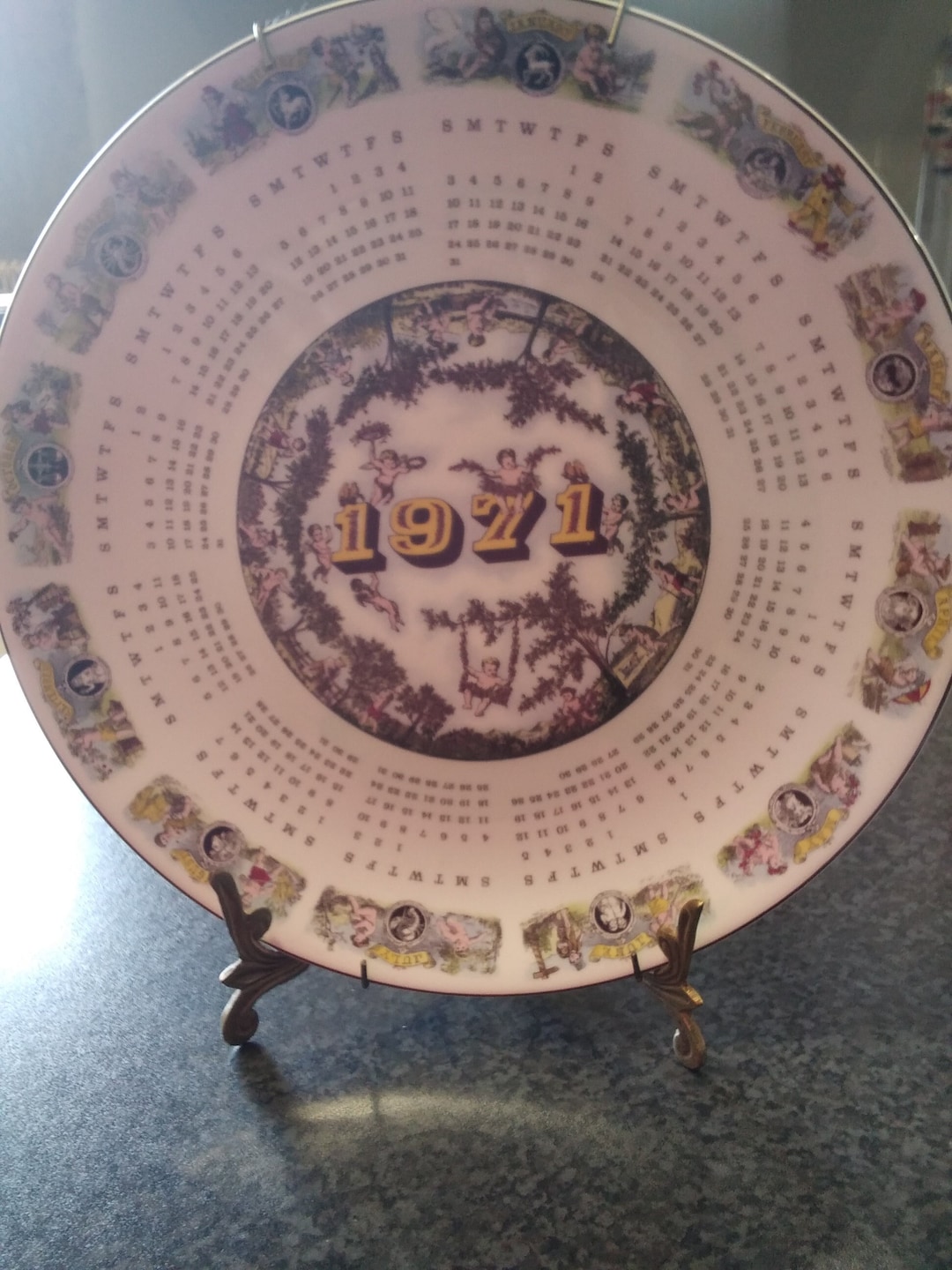 Vintage Wedgwood Porcelain 1971 Calendar 10 Inch Plate - Etsy
