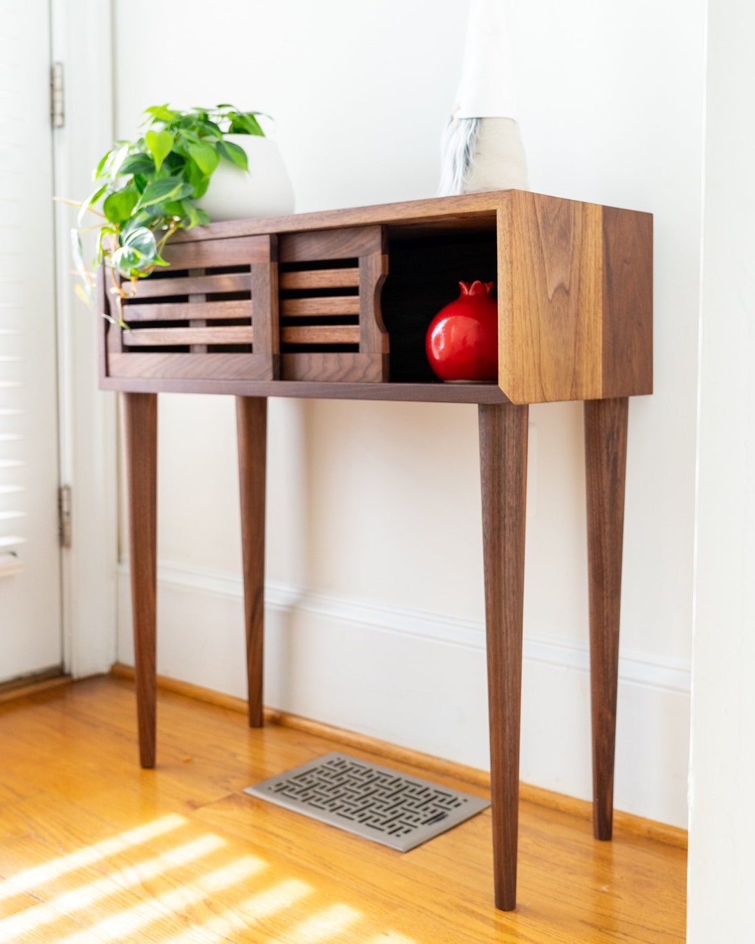 Mid Century Modern Console in American Walnut - Etsy