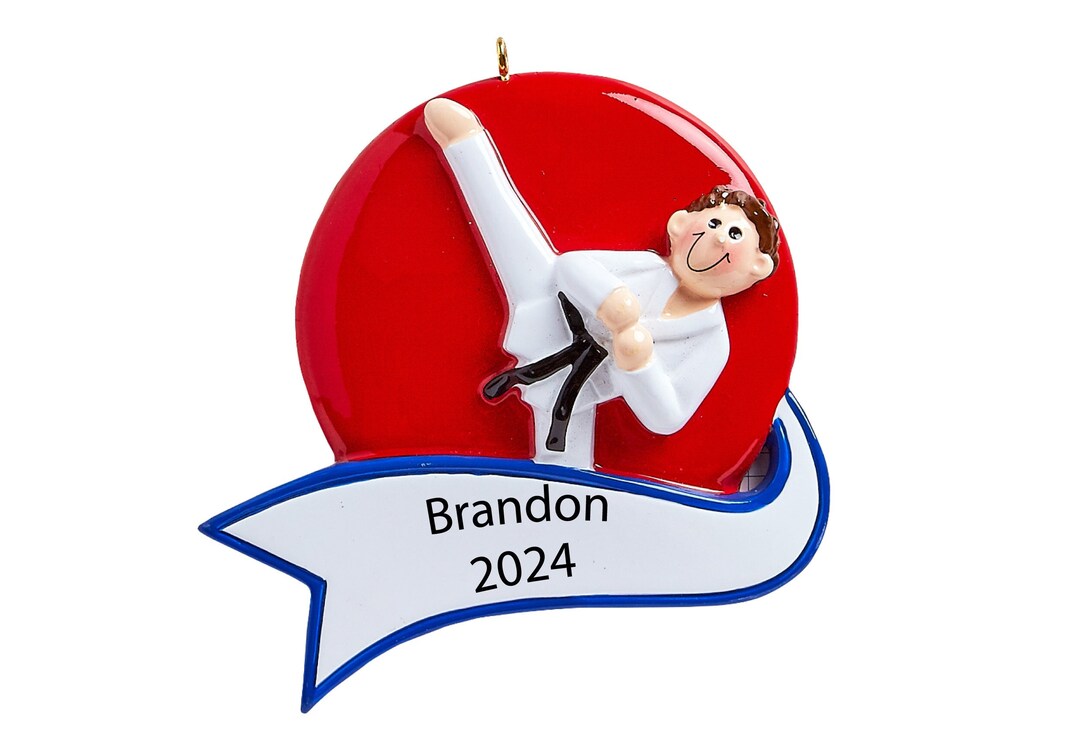 Martial Arts Ornament Personalized Boy Karate Christmas Ornament ...