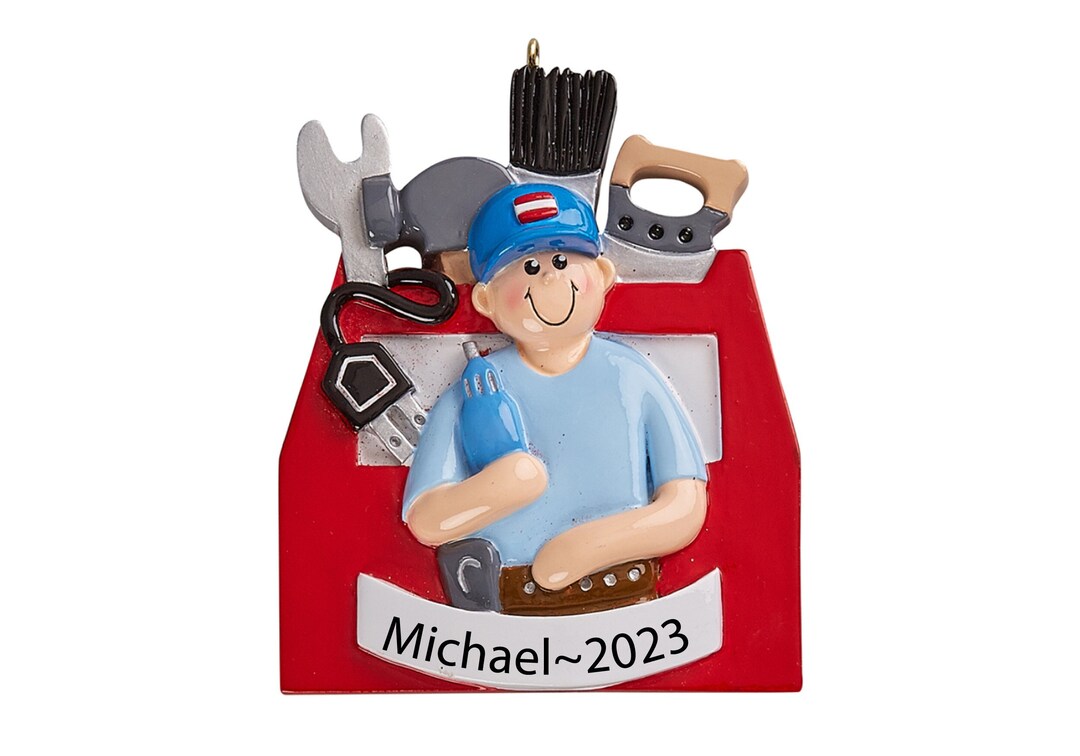 Handyman Christmas Ornament Personalized 2025 Custom Mechanic Ornament ...