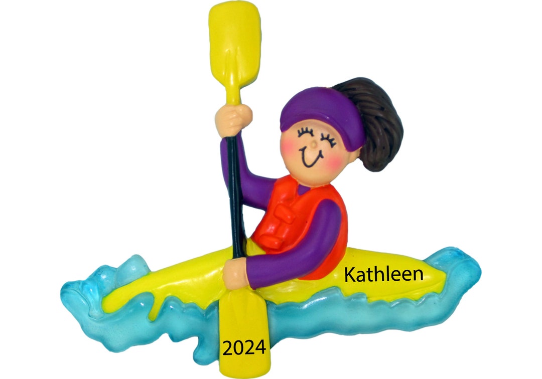 Kayaking Christmas Ornaments Personalized 2025 Canoe Ornaments Kayaking ...