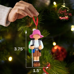 Girl Hiking Ornament Personalized Hiker Christmas Ornament, Hiking ...