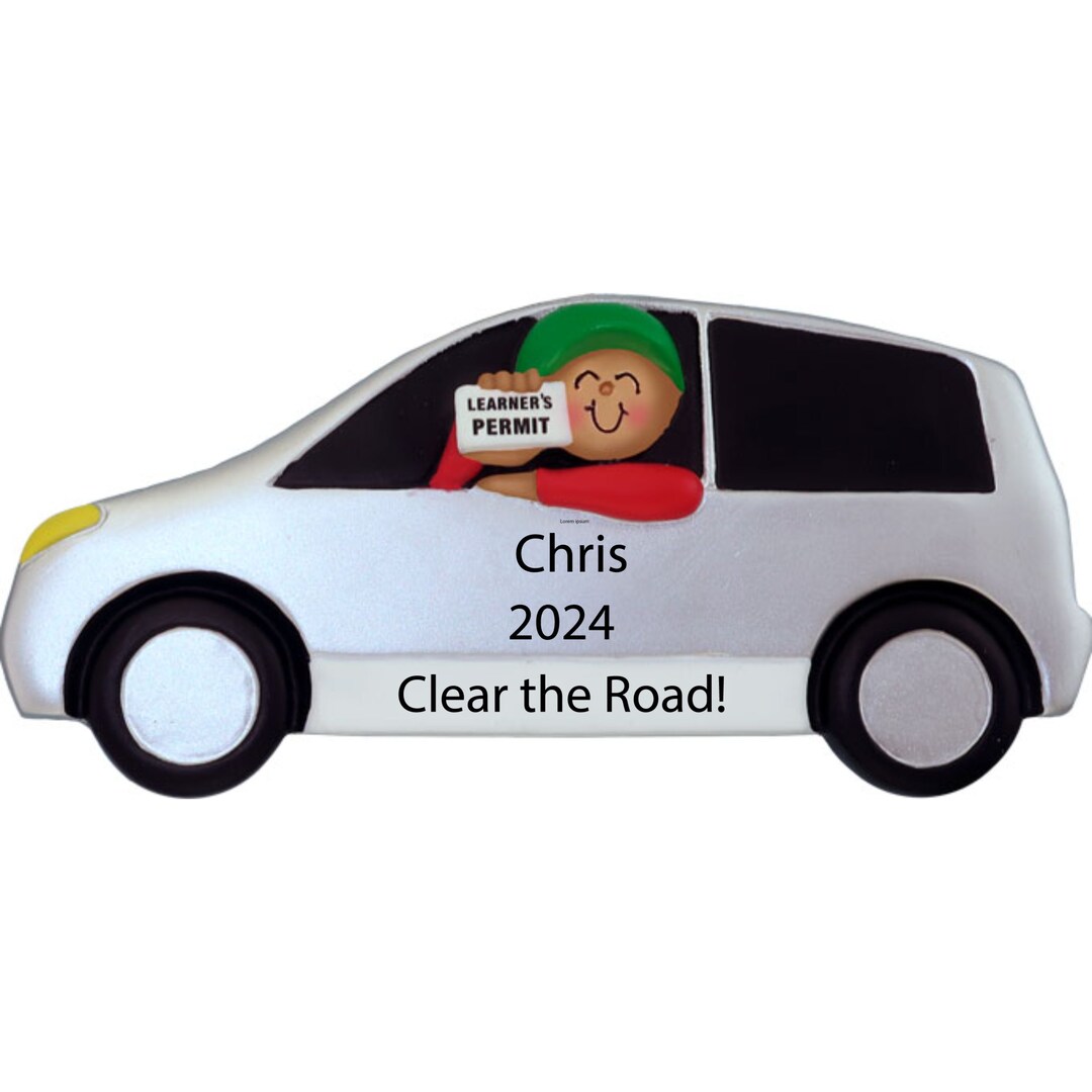 New Driver Ornament, Drivers License Ornament, Learners Permit Ornament ...