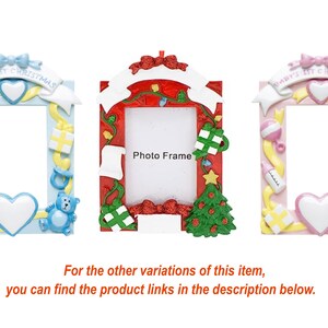 Picture Frame Christmas Ornaments Personalized 2025 Custom Small Photo ...