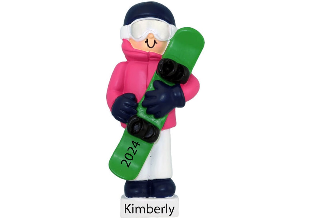 Personalized Snowboard Christmas Ornament, Snowboard Gift, Sport ...