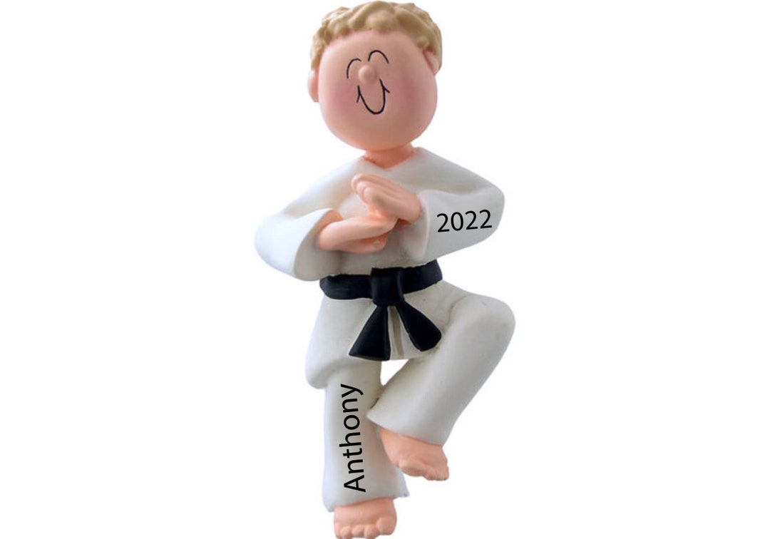 Personalized Karate Boy Ornament, Taekwondo Gift for Him, Custom Karate ...