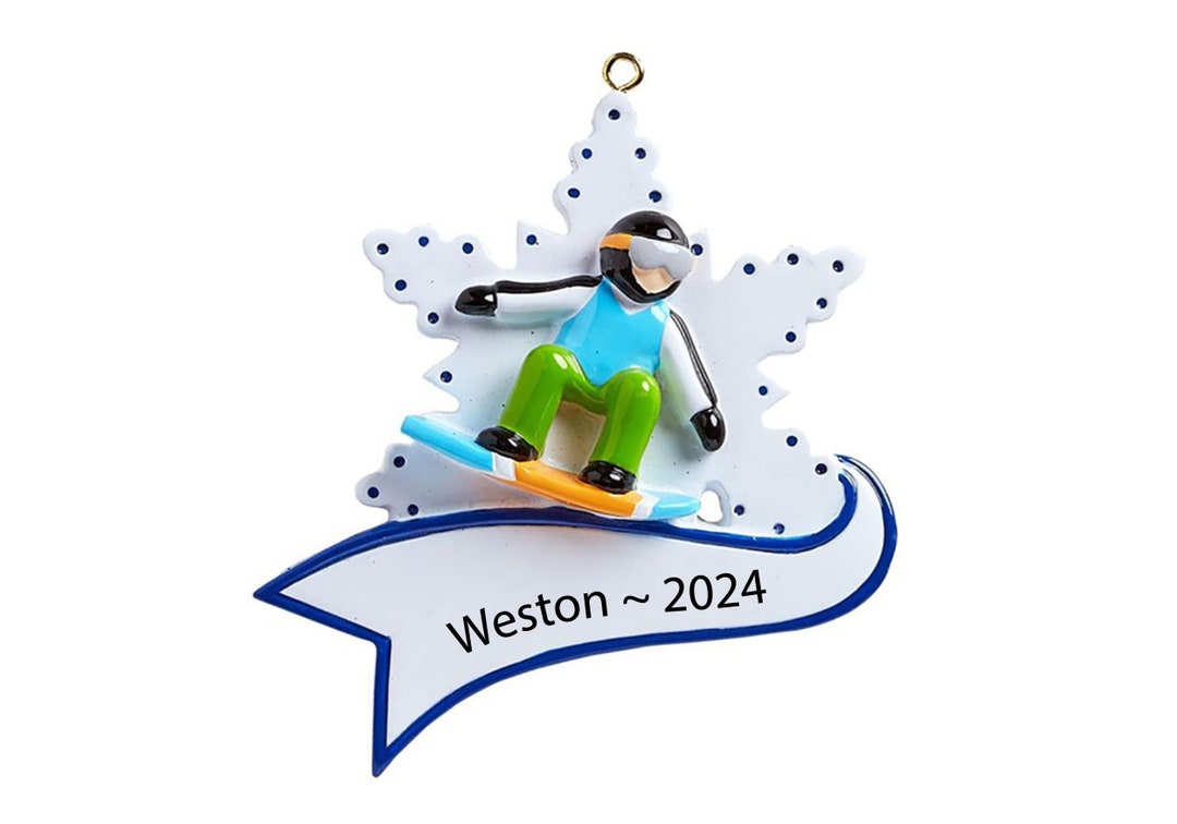 Snowboard Ornament Personalized Snowboarding Christmas Ornaments 2025 ...