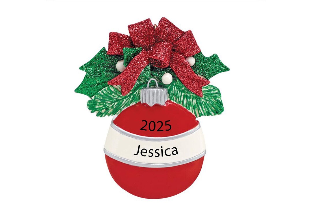 Personalized Christmas Ball Ornament 2025 Custom Name Ornament ...