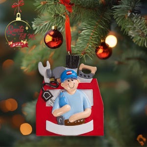 Handyman Christmas Ornament Personalized 2025 Custom Mechanic Ornament ...