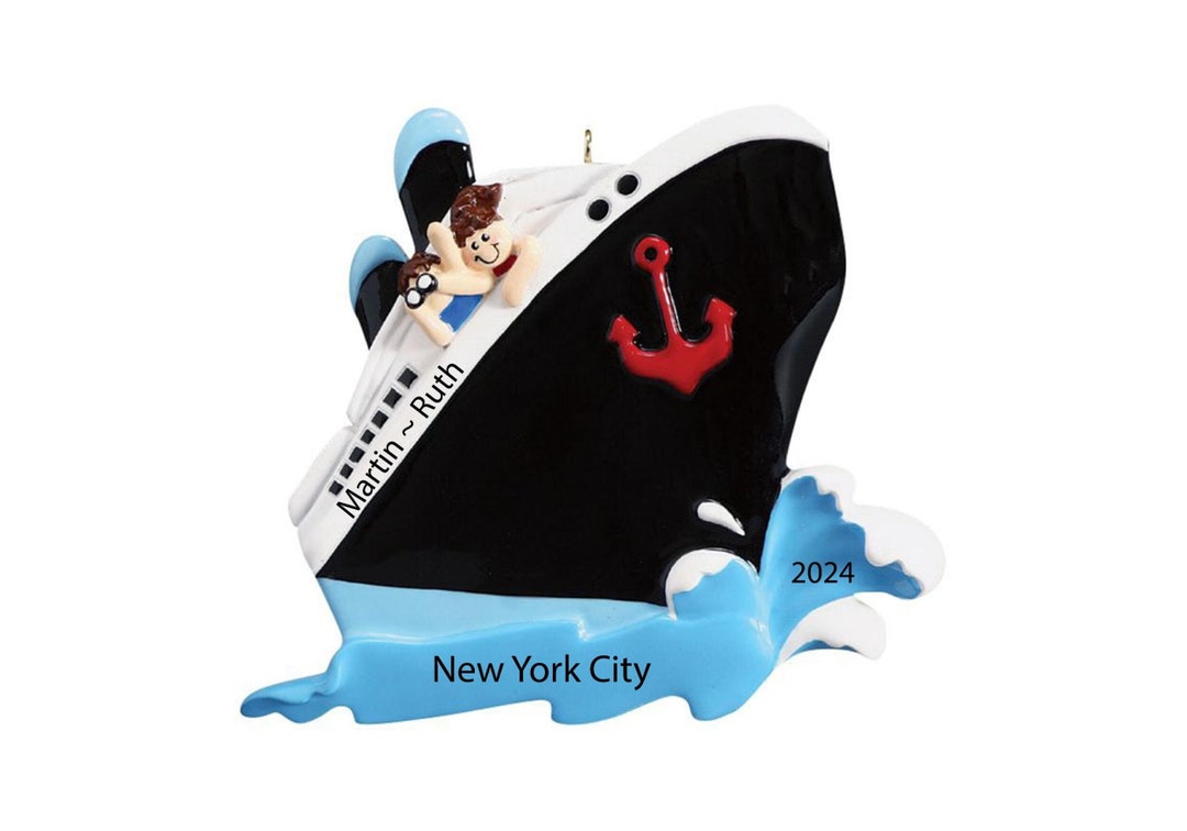 Boat Ornament Personalized Pontoon Boat Christmas Ornament 2024 Ferry ...