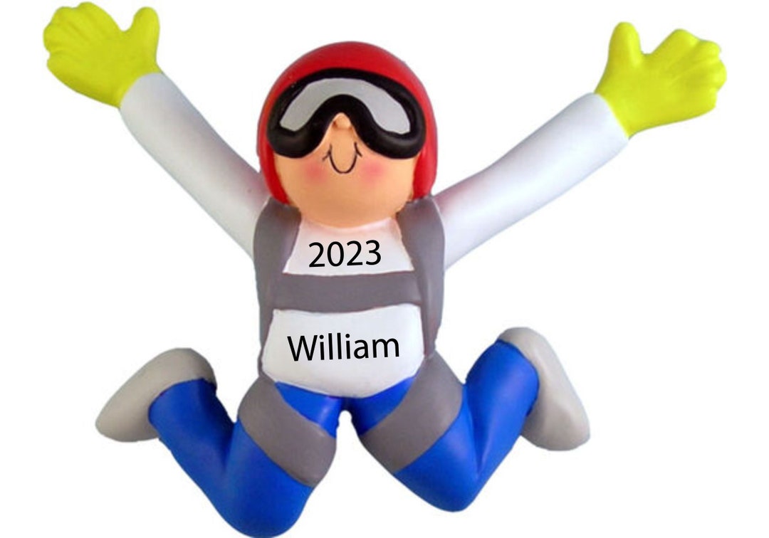 Skydiver Ornament Personalized Skydiving Christmas Ornament, Skydiving ...