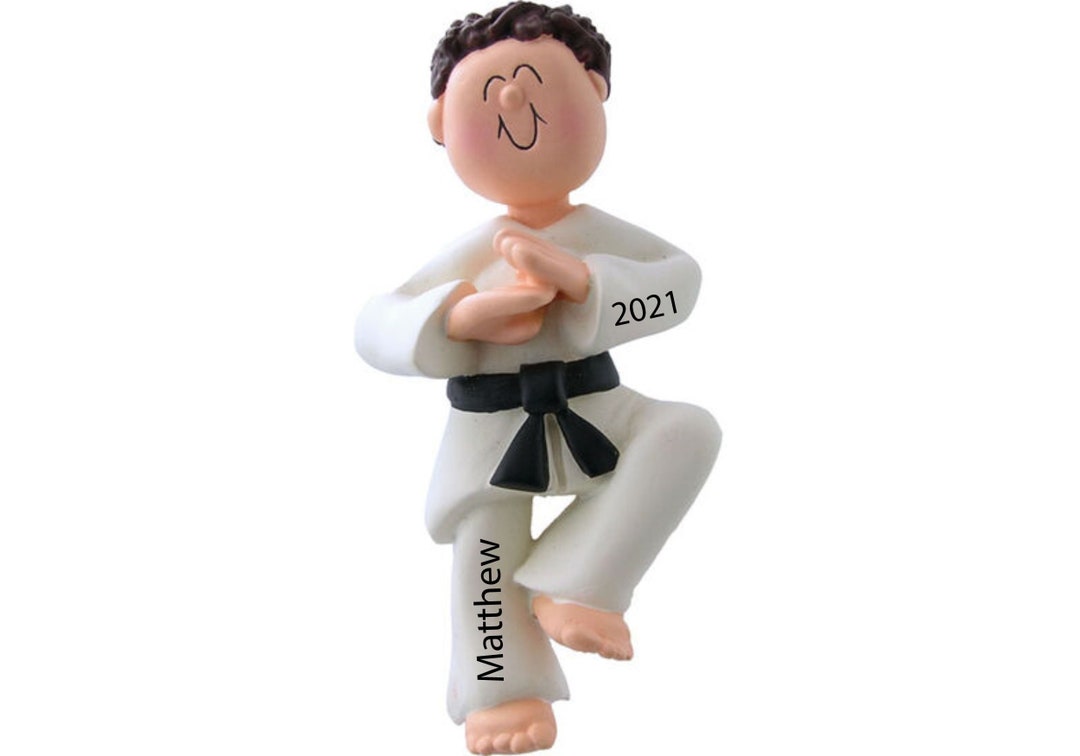 Personalized Karate Boy Ornament, Taekwondo Gift for Him, Custom Karate ...