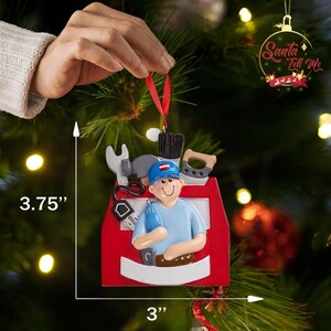 Handyman Christmas Ornament Personalized 2025 Custom Mechanic Ornament ...