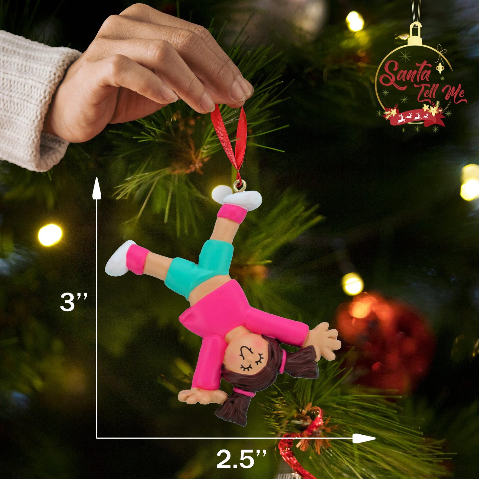 Personalized Kid Love Tumbling Cartwheel Girl Personalized Ornament ...