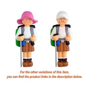 Girl Hiking Ornament Personalized Hiker Christmas Ornament, Hiking ...