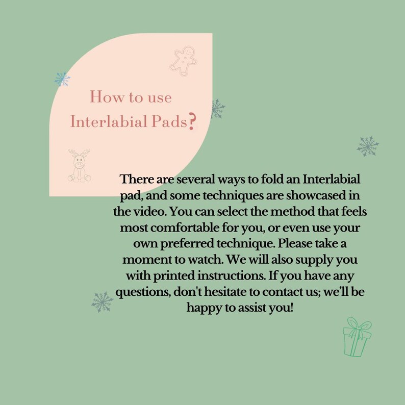 Cotton Flannel Interlabial Pads Set of 15 (5x2.5