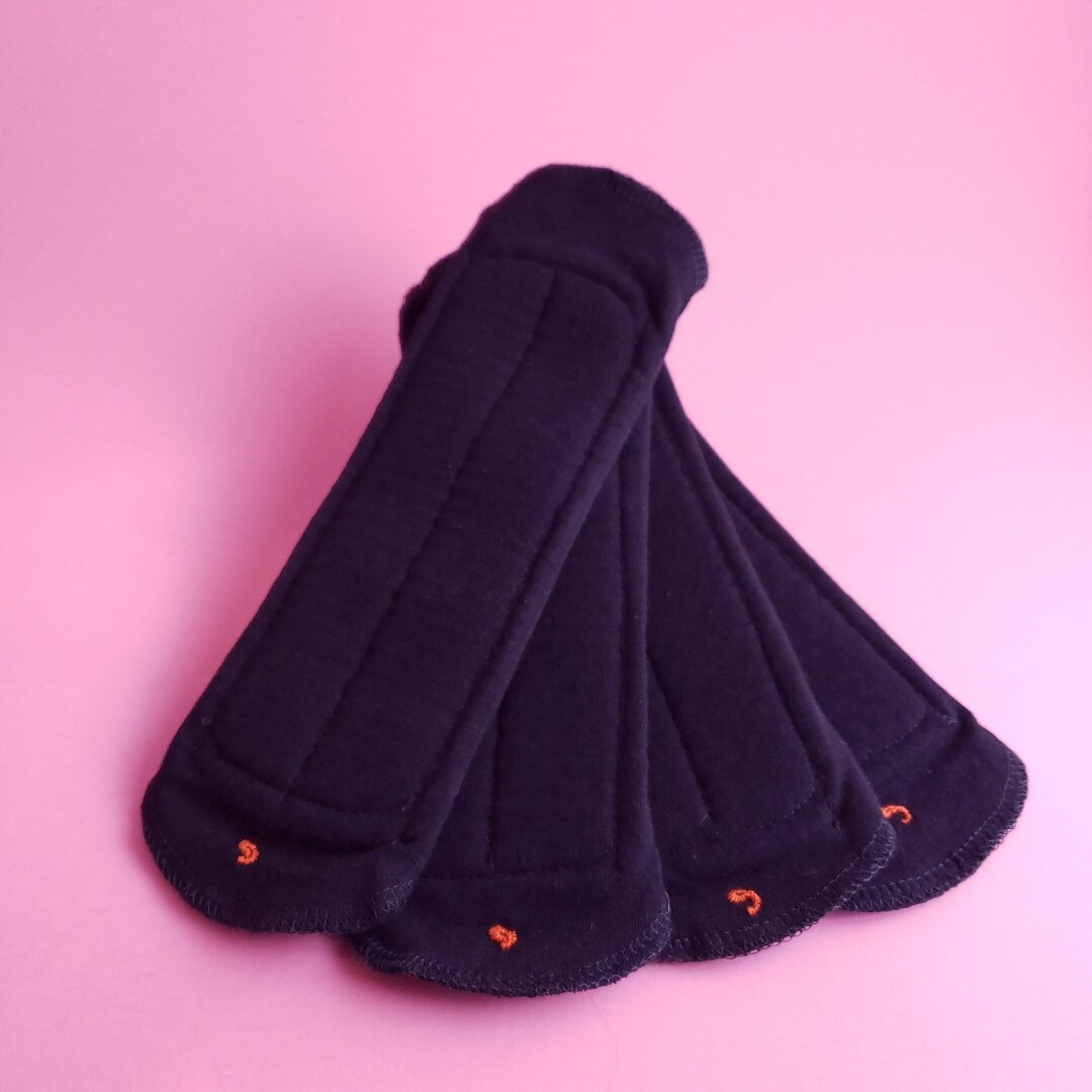 Organic Cotton Core Reusable Menstrual Pads, Medium Flow, Set of 4 - Etsy