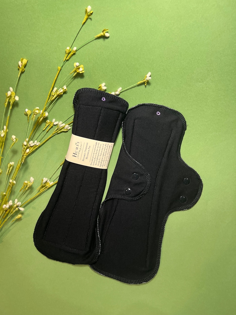 Reusable Organic Cotton Overnight Pads (set of 2), 12" XL Heavy Flow - Etsy