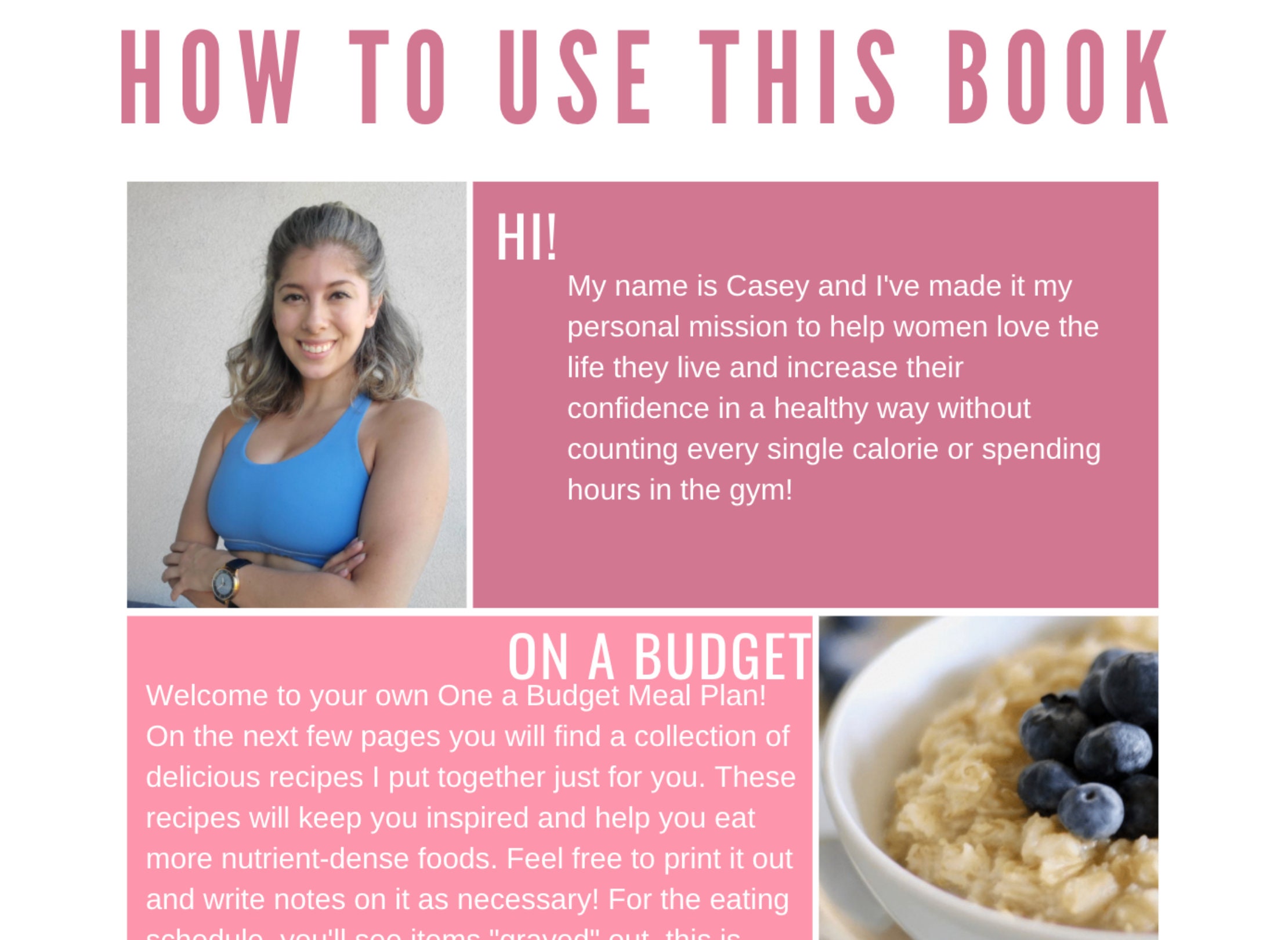 Healthy Budget Friendly Easy Meal Prep | Printable Recipe Ebook | Meal ...