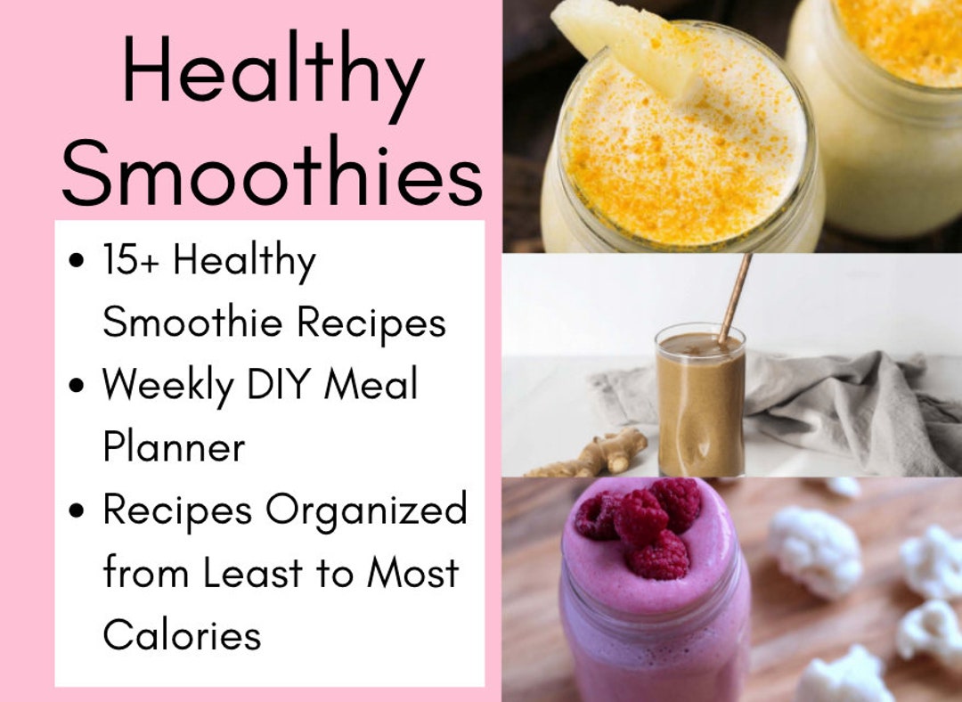 Healthy Smoothie Recipes | Printable Recipe Ebook | Meal Plan Cookbook ...