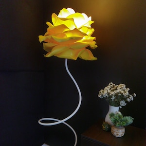 Yellow Lampshade, Yellow Light Shade, Bright Yellow Accent, Yellow Home ...