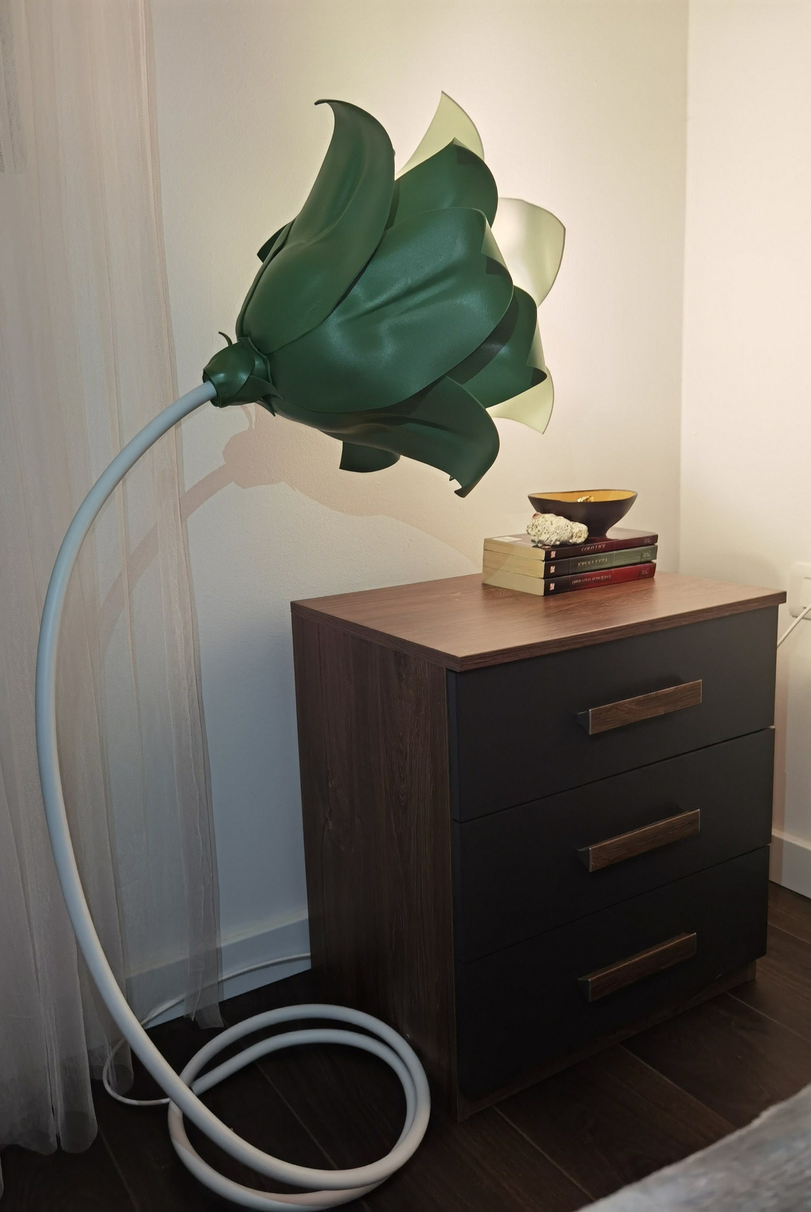 Vintage Inspired Emerald Green Desk Lamp for Cozy Home Mid - Etsy