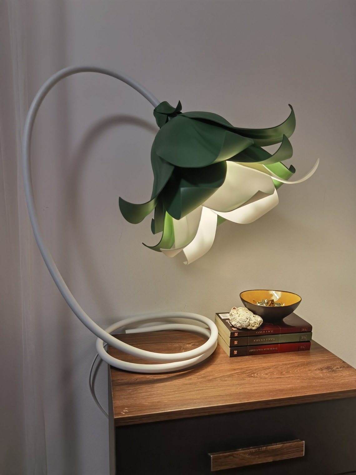 Vintage Inspired Emerald Green Desk Lamp for Cozy Home Mid | Etsy