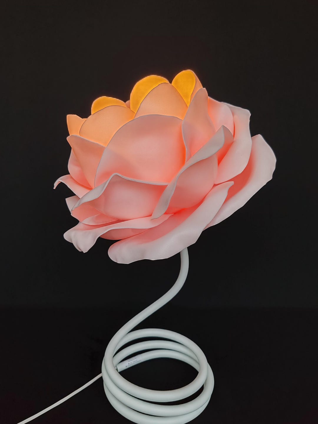 Elegant and Unique Lighting; Table or Desk Flower Lamp for Bedroom ...