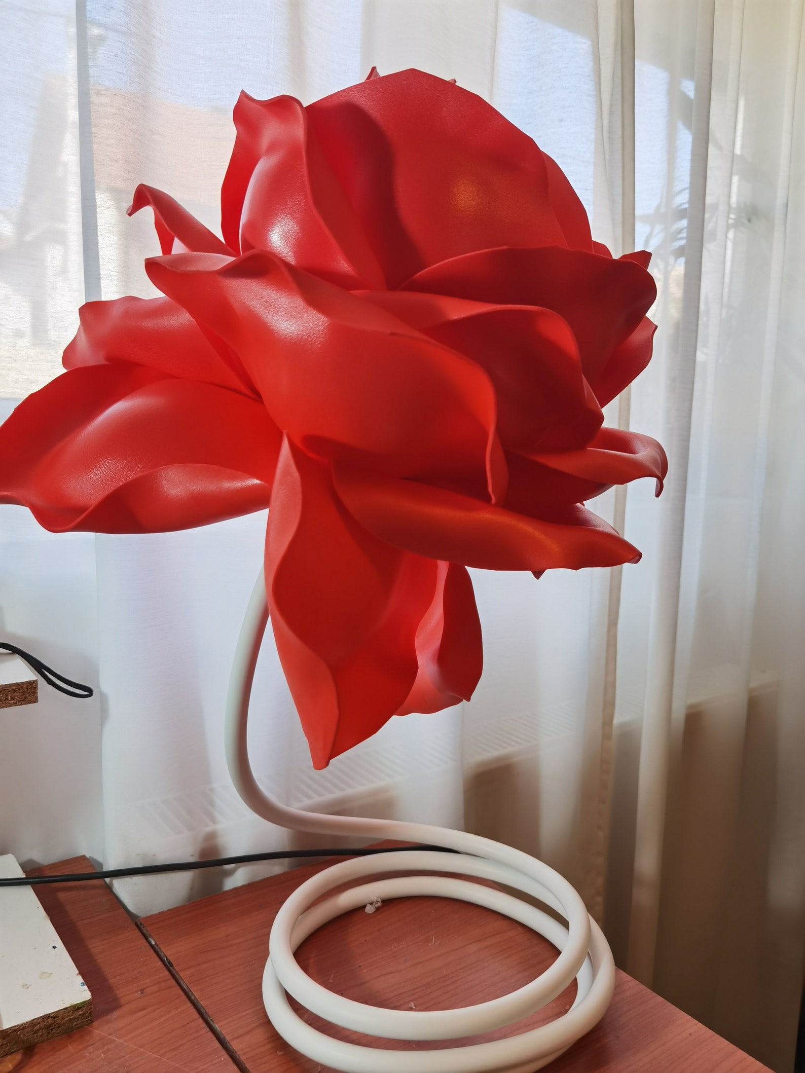 Red Rose Table Lamp for Romantic Evenings Adjustable Desk - Etsy