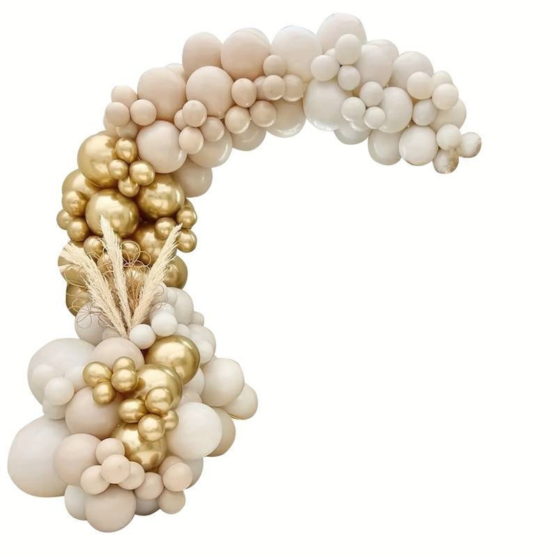 Boho Beige Balloon Garland, Blush Balloons Retro Sand White Natural ...