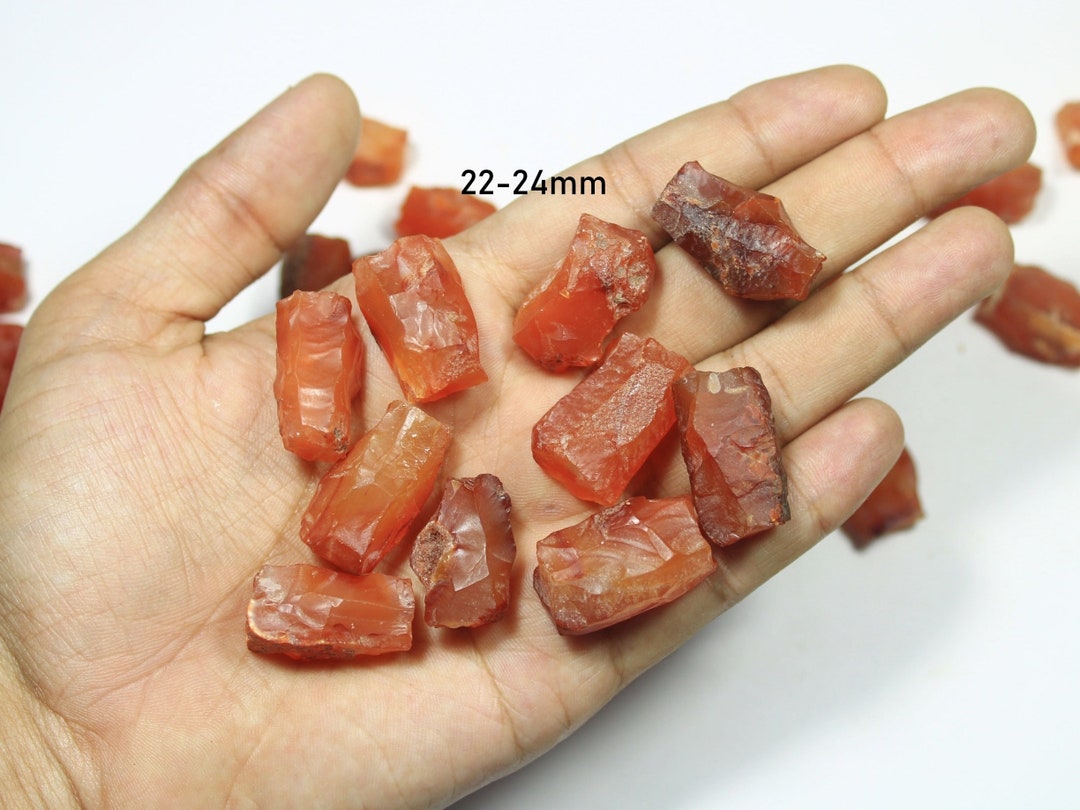 Carnelian Rough Stone for Display, Natural Carnelian Long Chunk Great ...