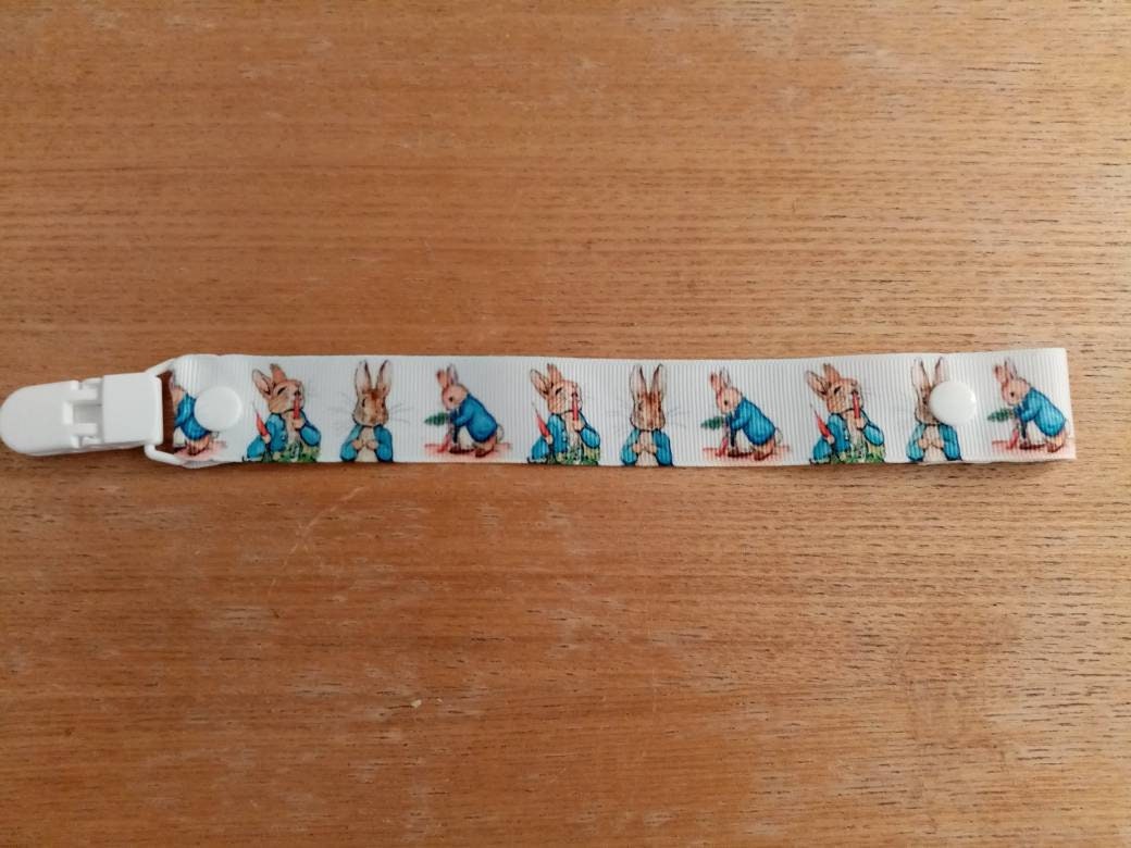 Peter Rabbit Ribbon Dummy Clip (white) - Etsy UK