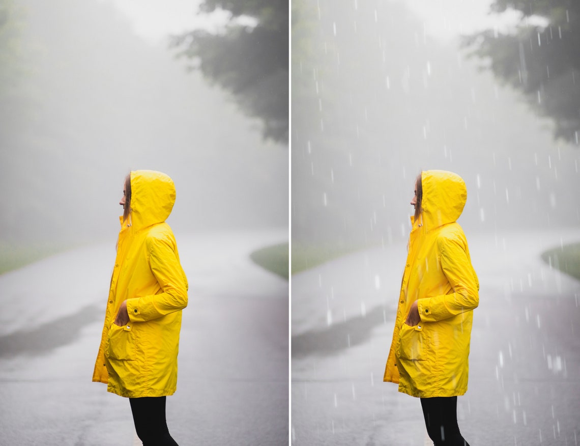 80 Realistic Rain Overlays | Falling Rain Photoshop Overlays, Rain ...
