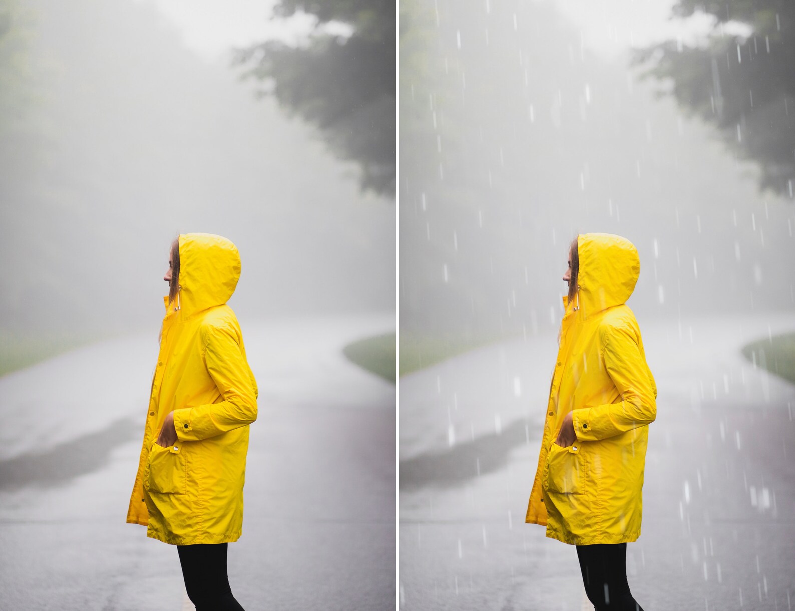 80 Realistic Rain Overlays | Falling Rain Photoshop Overlays, Rain ...