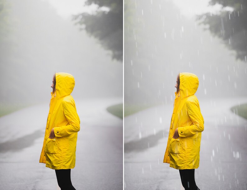 80 Realistic Rain Overlays | Falling Rain Photoshop Overlays, Rain ...