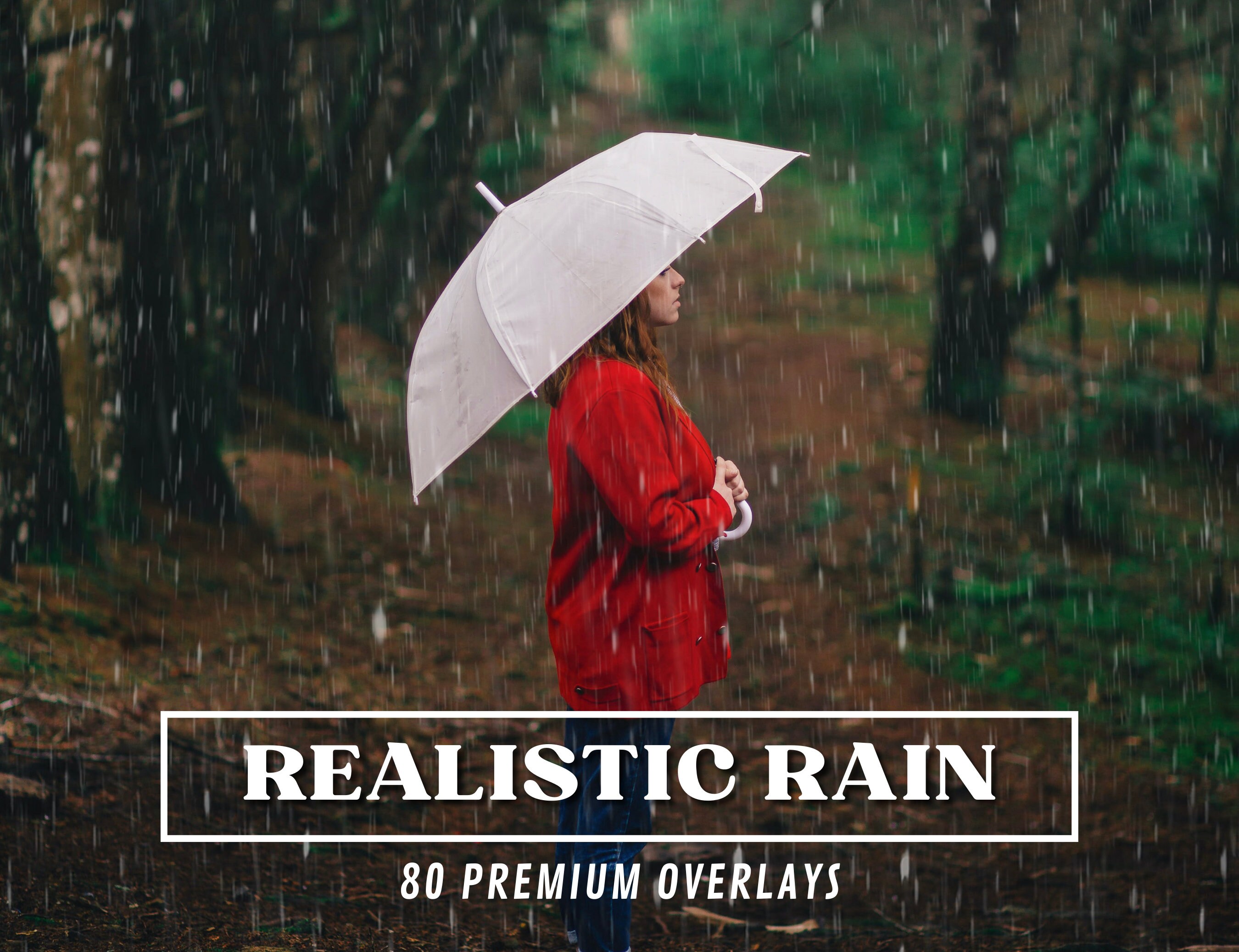 80 Realistic Rain Overlays | Falling Rain Photoshop Overlays, Rain ...