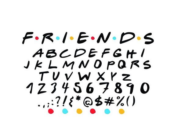 Friends Font SVG friends Dots Cricut Fonts - Etsy